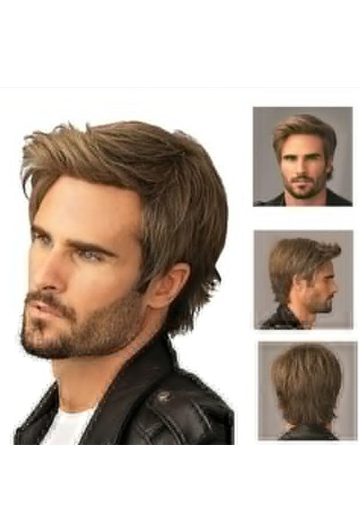 Charge Hairjoy Erkekler Sentetik Saç Peruk Dark Brown Charge Hairjoy Erkekler Sentetik Saç Peruk Dark Brown