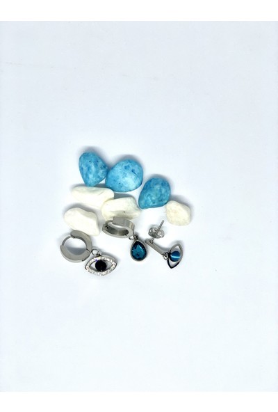 Stainless Steel Göz Motifli Küpe