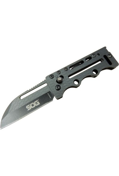 Sog AC78 Siyah Yaprak Kamp Çakı 14,5 cm - Metal Sap, Kılıflı