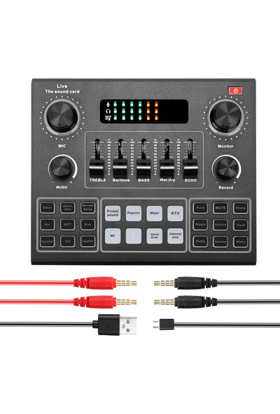 Sprotauto V9 Ses USB Kulaklık Mikrofon Web Yayını Canlı Ses Kartı (Yurt Dışından) Sprotauto V9 Ses USB Kulaklık Mikrofon Web Yayını Canlı Ses Kartı (Yurt Dışından)