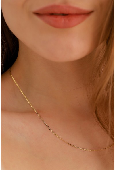 Milet Kuyumculuk 14 Ayar Altın Valentino Zincir Kolye