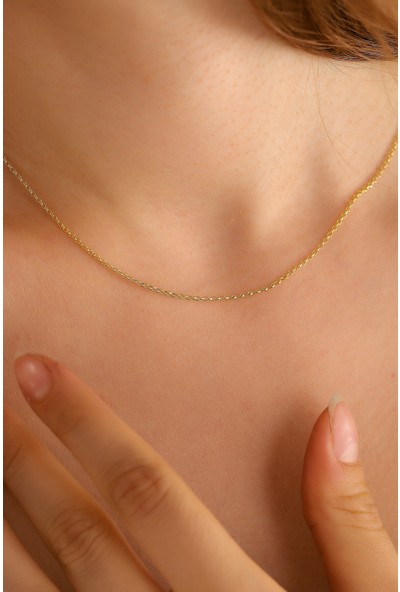 Milet Kuyumculuk 14 Ayar Altın Doç Zarif Zincir Kolye