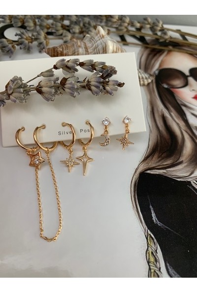 Colletta Vip Seri Paris 6'lı Küpe Seti