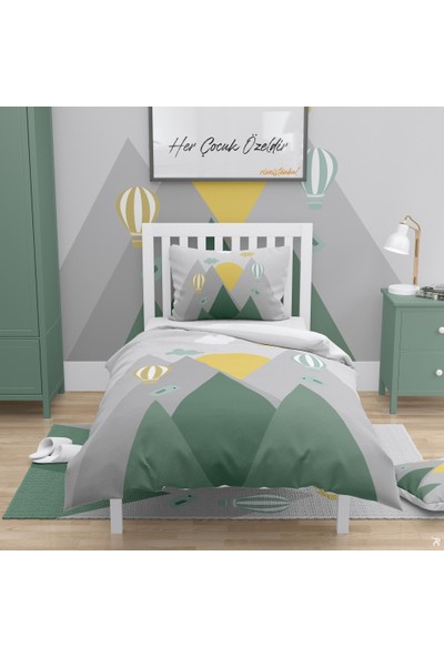 Tropik Home Kuş Vadisi Çocuk Nevresim Takımı %100 Pamuk Saten