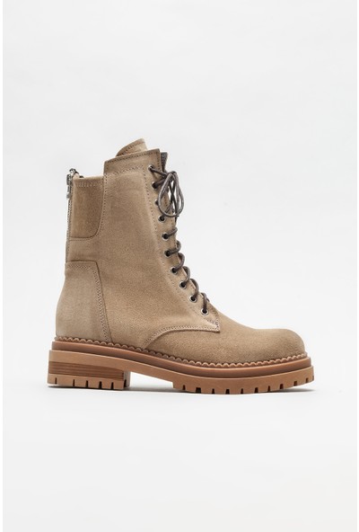 Elle Shoes Vizon Kadın Günlük Düz Bot