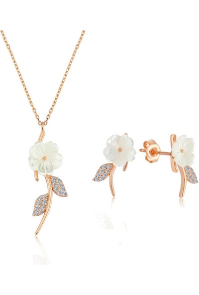 Mia Vento Italyan Tasarım Bahar Rüyası Flowers Gümüş Ikili Set