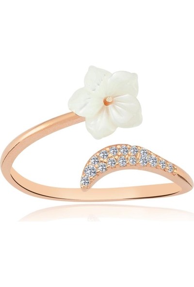 Mia Vento Işıltılı Manolya Dalı Gümüş Yüzük