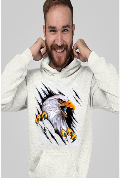 Ecezum Kartal Baskılı Sweatshirt