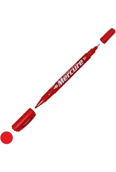 Mercure CD Kalemi Kırmızı Çift Uçlu Ince Kalın