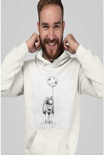 Ecezum Astronot Baskılı Sweatshirt
