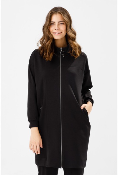Esswaap Düşük Kol Geniş Kalıblı Ceket Siyah