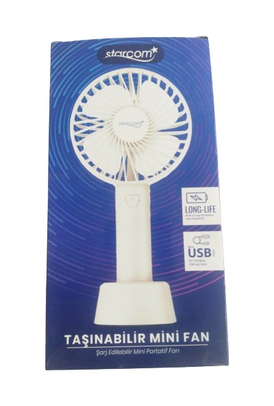 Starcom Mini El Fanı Kablosuz Starcom Mini El Fanı Kablosuz