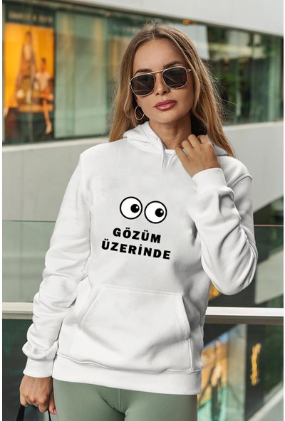 Ecezum Gözüm Üzerinde Sloganl Hoodie