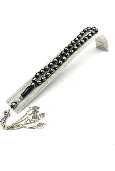 Huzur Tesbih Oltu Taşı Gümüş Işleme