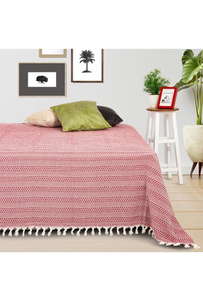 Homedius Baklava Desenkli Pamuk Pike BORDO-210X230