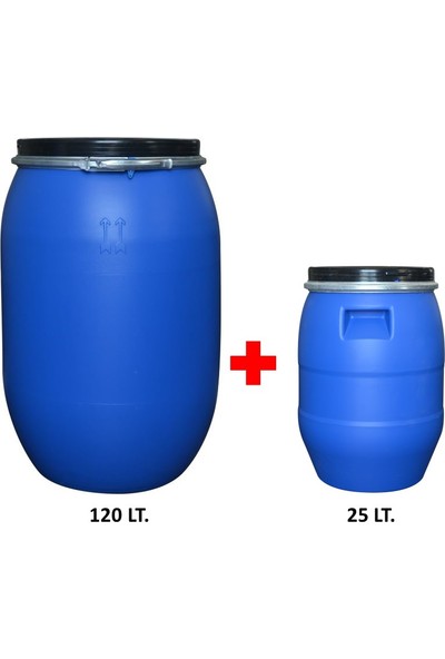 Plastik Varil Seti - 1 Adet 120 Lt. + 1 Adet 25 Lt. Bidon Plastik Varil Seti - 1 Adet 120 Lt. + 1 Adet 25 Lt. Bidon