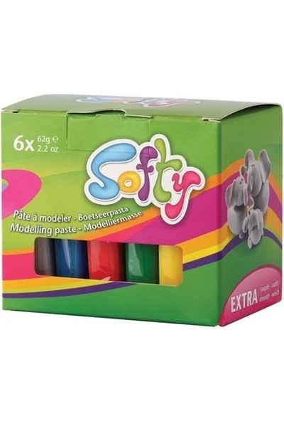 Darwi Softy 6'lı Kurumayan Oyun Hamuru 6 Renk x 62GR (Balmumu Bazlı) Darwi Softy 6'lı Kurumayan Oyun Hamuru 6 Renk x 62GR (Balmumu Bazlı)