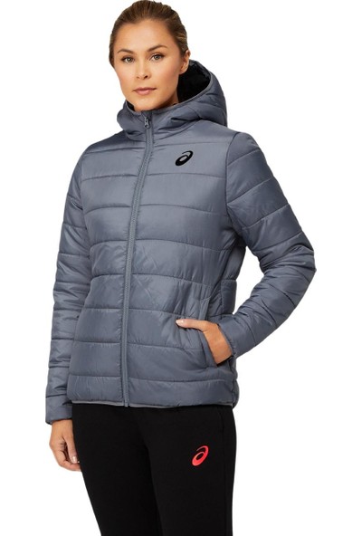Asics PADDED JACKET W Kadın Gri Ceket - 2032C155-021 Asics PADDED JACKET W Kadın Gri Ceket - 2032C155-021