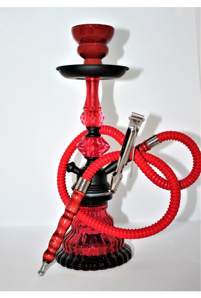 Nargile Store Nargile Takımı Masa Üstü Nargile Takımı Küçük Boy Nargile - KIRMIZI