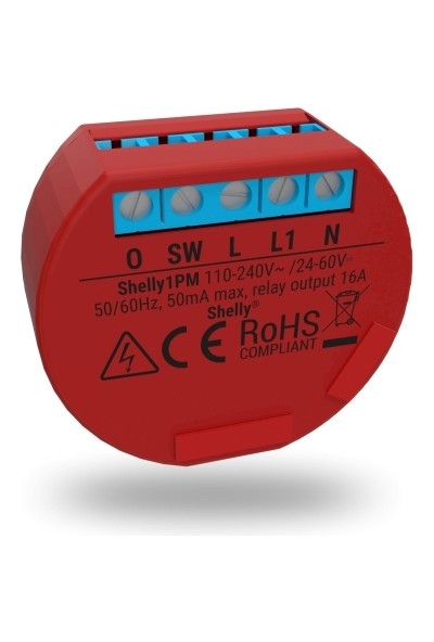 Shelly 1pm - Akıllı Wi-Fi Röle Anahtar 16A