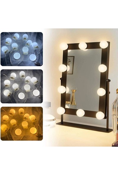 Technosmart 10 Ledli Usb'li Hollywood Tarz Makyaj Aynası Lambası Technosmart 10 Ledli Usb'li Hollywood Tarz Makyaj Aynası Lambası