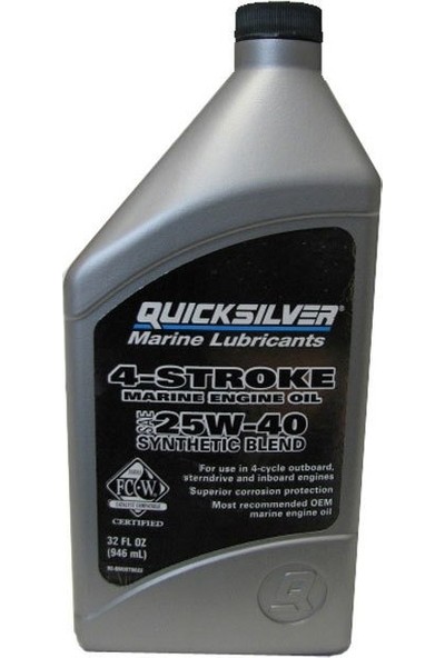 Quicksilver 4 Zamanlı Deniz Motor Yağı 25W-40 (1l) Quicksilver 4 Zamanlı Deniz Motor Yağı 25W-40 (1l)