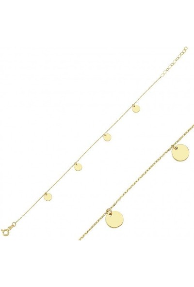 Online Takı 14 Ayar Altın Pullu Bileklik Online Takı 14 Ayar Altın Pullu Bileklik