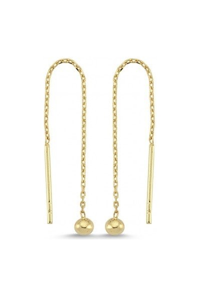 Online Takı 14 Ayar Altın Sallantılı Mini Top Küpe Online Takı 14 Ayar Altın Sallantılı Mini Top Küpe