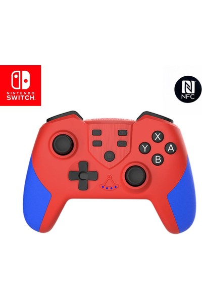 T23 Pro Nintendo Switch Pro Controller Kablosuz Ekstra Tuşlu Nfc Mavi - Kırmızı T23 Pro Nintendo Switch Pro Controller Kablosuz Ekstra Tuşlu Nfc Mavi - Kırmızı