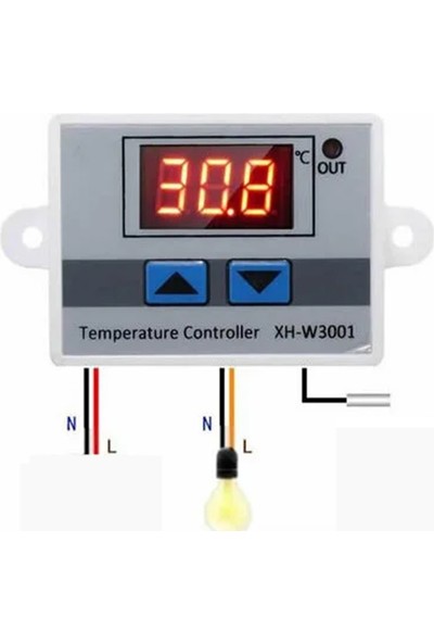 Elektromall XH-W3001 220V Ac Dijital Termostat Akvaryum Kuluçka Makinesi Elektromall XH-W3001 220V Ac Dijital Termostat Akvaryum Kuluçka Makinesi