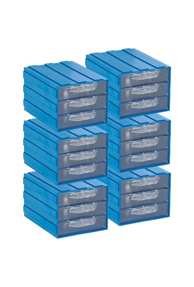 Sembol Plastik 302-3 Plastik Çekmeceli Kutu 94X127X24 mm (18 Çekmece) Sembol Plastik 302-3 Plastik Çekmeceli Kutu 94X127X24 mm (18 Çekmece)