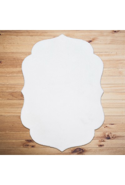 Lagom Life Marjinal Peluş Halı Dekoratif Lazer Kesim Peluş Halı Oda Halısı