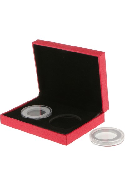Blesiya Çift Para Tutucu Ekran 40 mm Hatıra Paraları Kutusu Için Kırmızı (Yurt Dışından) Blesiya Çift Para Tutucu Ekran 40 mm Hatıra Paraları Kutusu Için Kırmızı (Yurt Dışından)