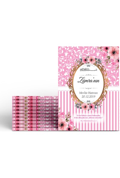 Mutluluk Atölyem Bebek Pembesi Kız Bebek Mevlüdü Için Yasin Cüzü - 25'li Paket Mutluluk Atölyem Bebek Pembesi Kız Bebek Mevlüdü Için Yasin Cüzü - 25'li Paket