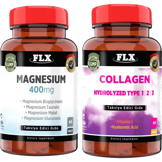 Flx Magnezyum 60 Tablet & Flx Collagen Tip-1-2-3 60 Tablet Fiyatı