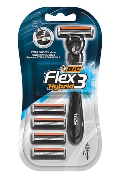 BIC Flex Hybrid Tıraş Makinesi / 4+1 Yedek Kartuşlu