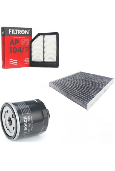 Bosch Honda Civic 1.6 Benzin Fd6 Kasa Filtre Bakım Seti 2007-2011 Bosch Honda Civic 1.6 Benzin Fd6 Kasa Filtre Bakım Seti 2007-2011