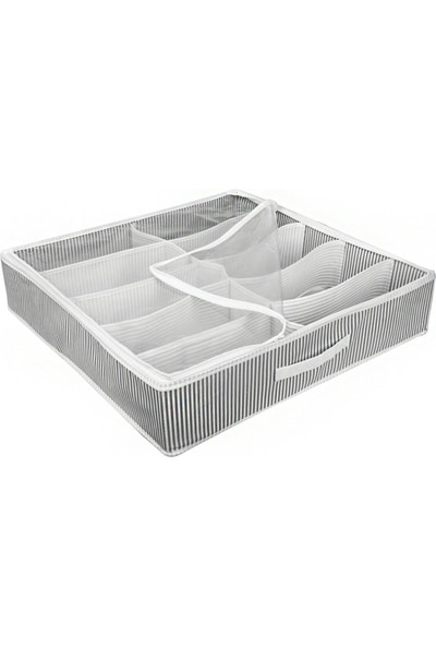 Maomao 10 Bölmeli Ayakkabı Saklama Çantası Hurç Çizgili