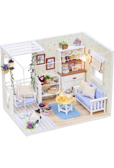Blesiya Dıy Dollhouse Kitleri Mobilya ile Uğrade - Rahat Yavru Kedi Günlüğü Çocuk Oyuncak (Yurt Dışından)
