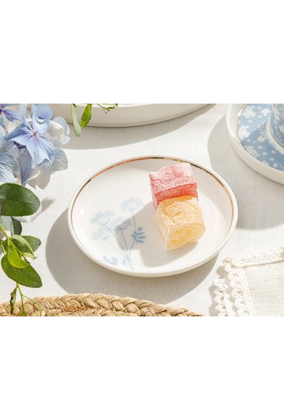 English Home Chervil New Bone Çerezlik 10 cm. Beyaz - Mavi