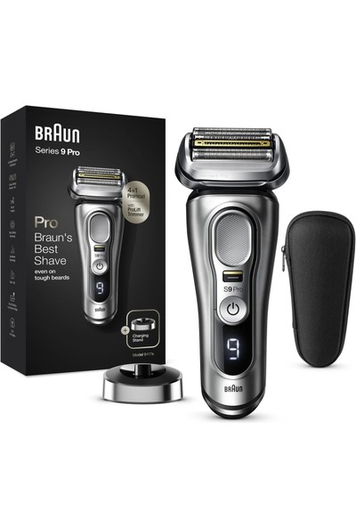 Braun Series 9 Pro 9417 Islak & Kuru Şarjlı Tıraş Makinesi + Şarj Standı + Seyahat Çantası Braun Series 9 Pro 9417 Islak & Kuru Şarjlı Tıraş Makinesi + Şarj Standı + Seyahat Çantası