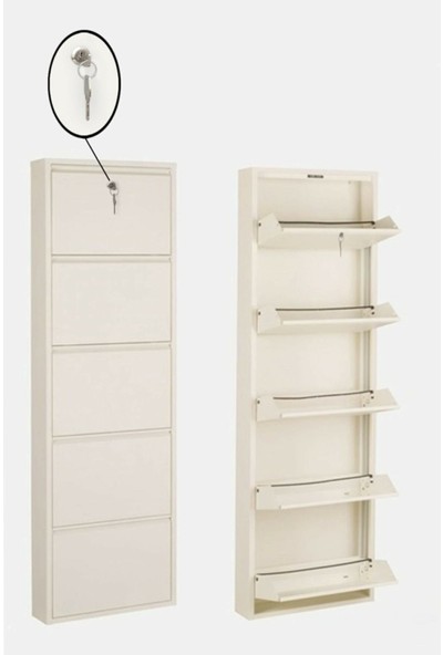 Imalatcım 5 Li Metal Ayakkabılık-Kilitli