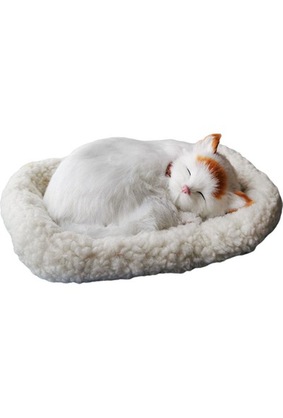 Lovoski Uyku Dolması Hayvan Oyuncakları Mat Simülasyonu ile Şekil Raf Dekorasyon Sarı Sarı Kara Kedi (Yurt Dışından)