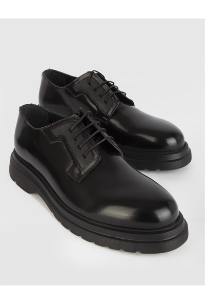 İLVİ Oswald Deri Erkek Siyah Klasik Ayakkabı
