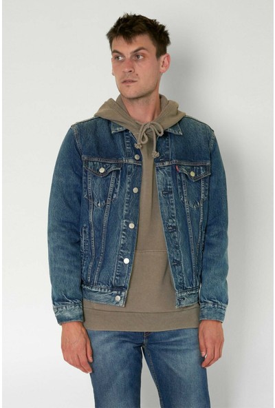 Levi's Erkek Dark indigo - worn in Ceket