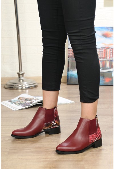 Modalist Sr-01 Yılan Desenli Sivri Burun Kadın Bot
