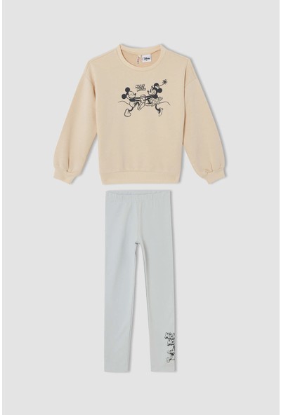 DeFacto Kız Çocuk Minnie Mouse Lisanslı Uzun Kollu 2'li Takım V1618A621Au