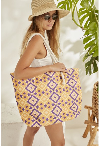 C&city Syt Plaj Çantası Y2670-17 Çok Renkli