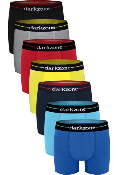 Darkzone 7'li Likralı Erkek Boxer Set