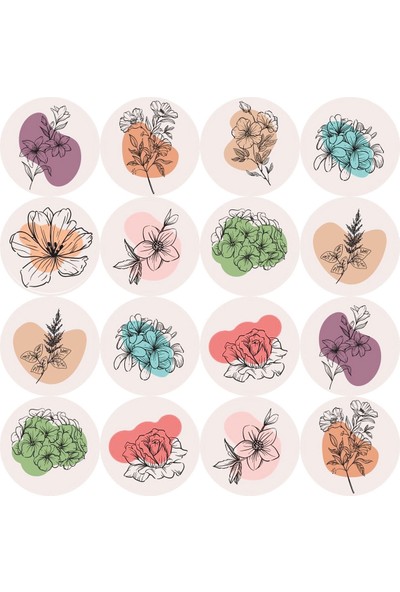 Dekorden Yuvarlak Sticker Etiket 4 cm 32'li Dekorden Yuvarlak Sticker Etiket 4 cm 32'li